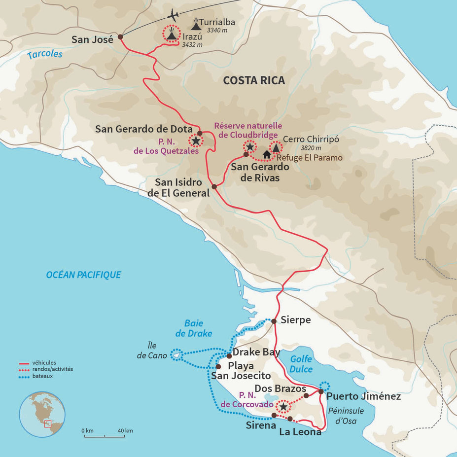 Mapa Cerro Chirripo