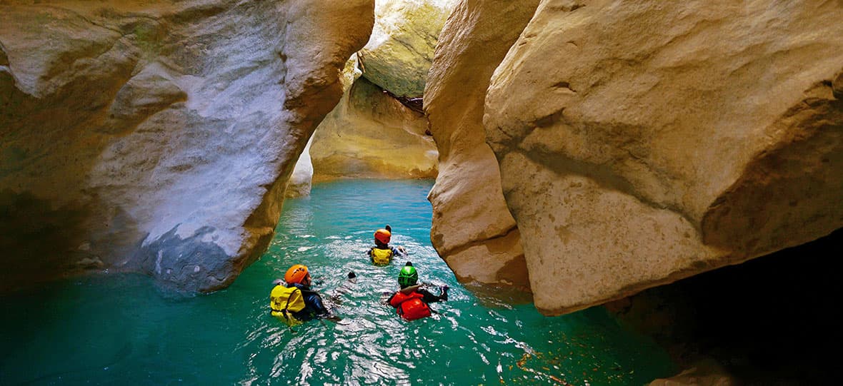 Canyoning, canyoning Sierra de Guara, Espagne, Crète avec Nomade Aventure
